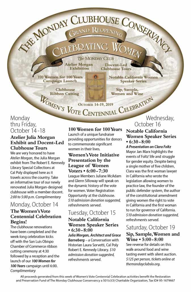 The Monday Clubhouse Conservancy Grand Reopening and Celebration of the ...