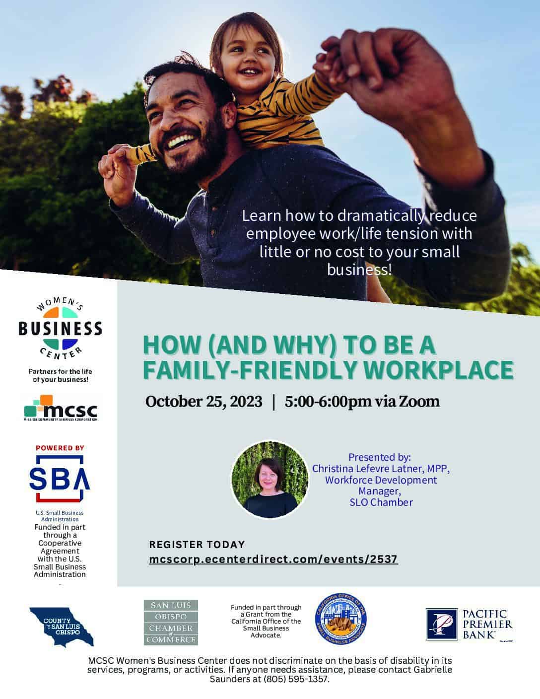 How (And Why) To Be a Family-Friendly Workplace | San Luis Obispo ...